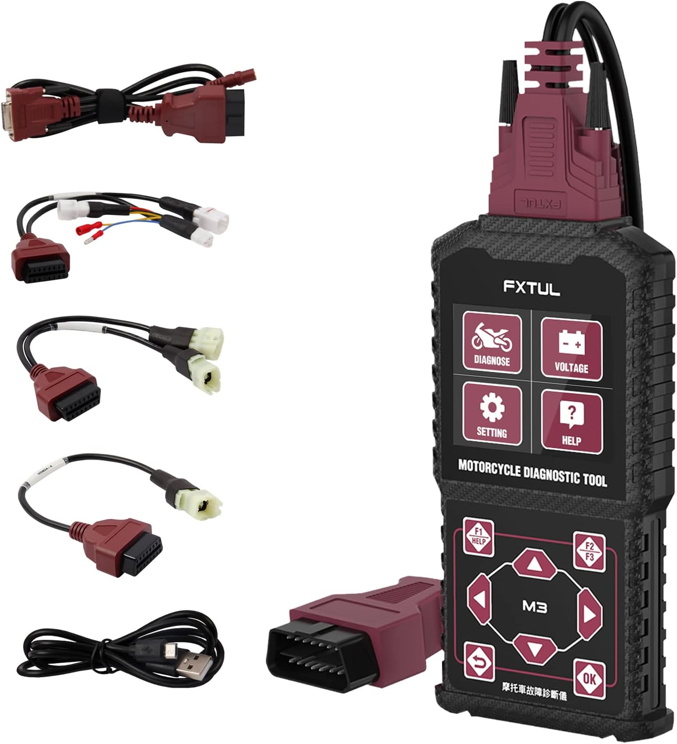 Motorcycle Diagnostic OBD2 Scanner kit for Yamaha Honda and Kawasaki e