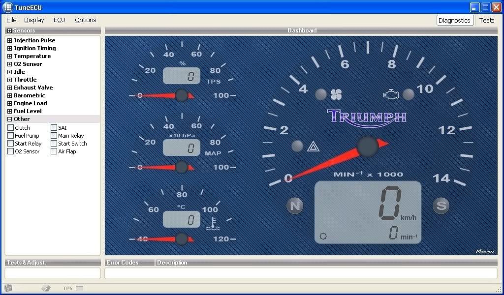 USB OBD2 Cable Scanner for Triumph Motorcycles TuneECU Program FT232RL
